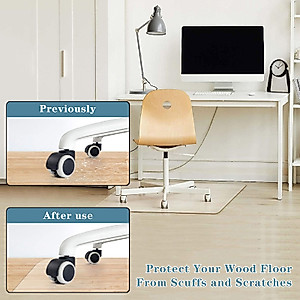 Chair Mats for Carpeted Floors Rectangle Office Chair Mat for Tile Floor 1.5mm Desk Chair Mat 32"x40" 36"x48" 48"x48" 51"x63" Chair Mat for Hardwood Floors Easy Glide for Chairs for Carpeted Floors (