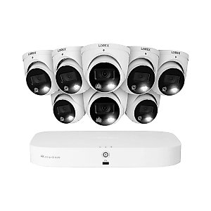 8-channel Fusion NVR System with Smart Deterrence and Mask Detection Security Cameras 8