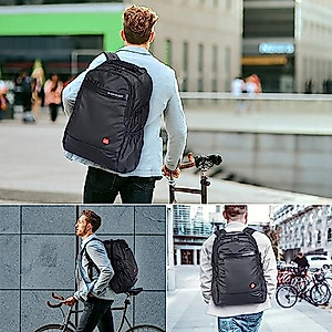 Gaokoixd Laptop Backpack 17 Inch Large Travel Backpack for Men Women Waterproof Computer Backpack Work Business College Backpack Bookbag TSA Friendly Carry on Backpack with USB Port, Black