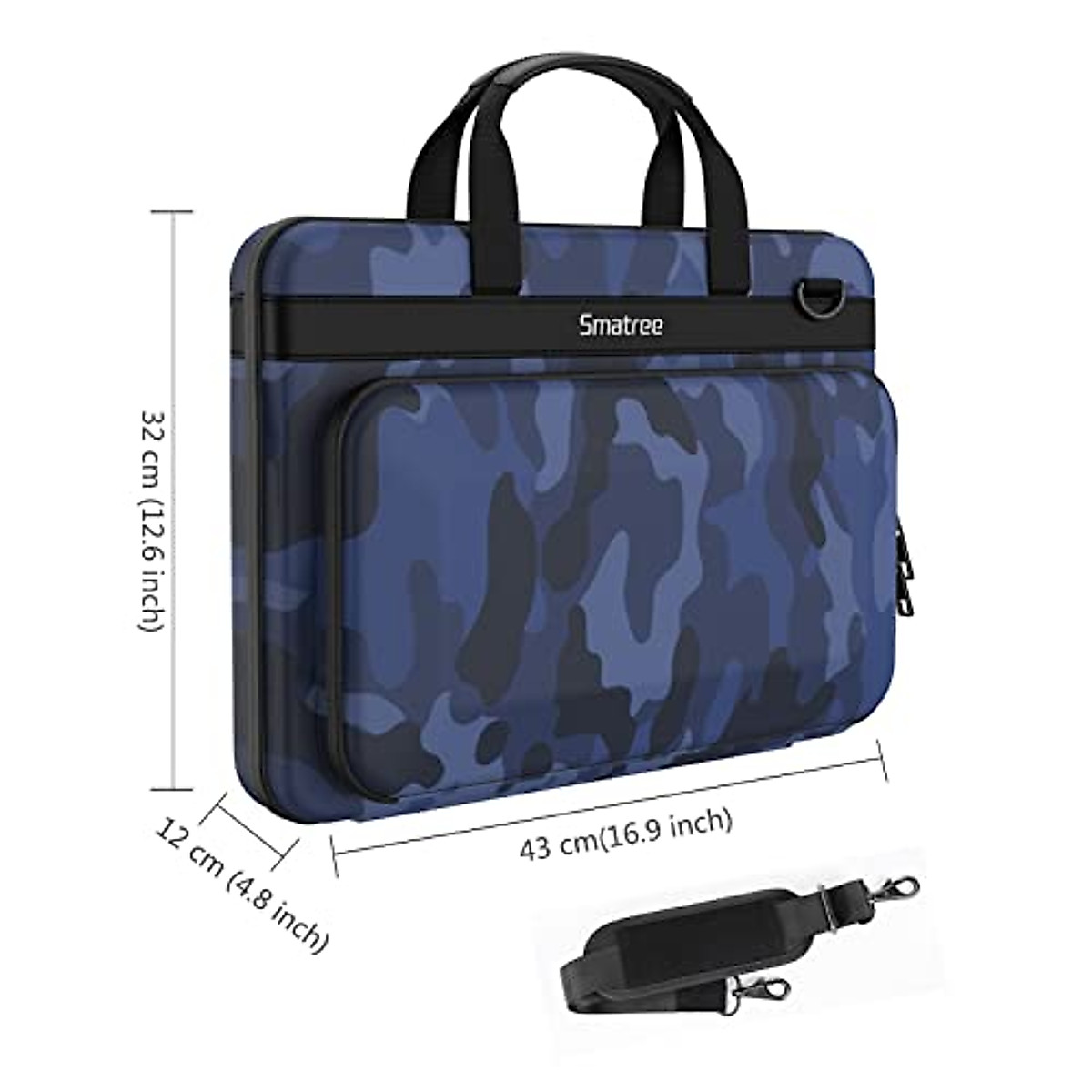 Smatree 16 inch Anti-Shock Laptop Handbag Compatible with 16 inch MacBook Pro 2024 M4/2023 M3/2021/2019,ROG Zephyrus G15/M16 Gaming Laptop,ROG Strix G16/SCAR 16 2023/2024,TUF A16 2024/2023,Navy Blue