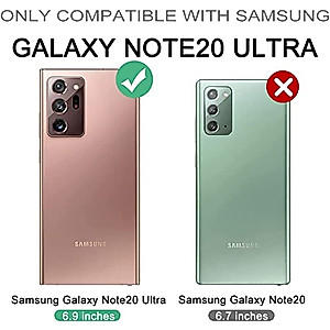 Dexnor for Samsung Galaxy Note 20 Ultra 5G Case, [Built in Screen Protector and Kickstand] Heavy Duty Military Grade Protection Shockproof Protective Cover for Samsung Galaxy Note 20 Ultra Black