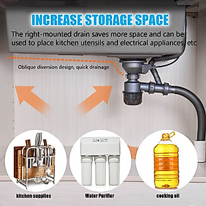 Kitchen Sink Flying rain Waterfall Stainless Steel Undermount Kitchen Sink Drop In Kitchen Sink Single Bowl, With Pull-Out Faucet, Pressurized Cup Washer