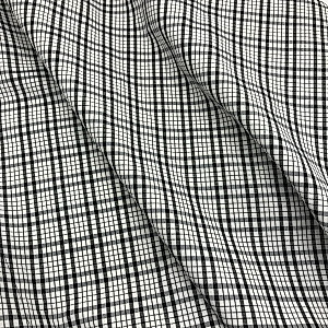 White-Black Checkered Plaid Fabric Width 57 Inches Yarn Dyed Polyester for DIY Sewing (2 Yard pre Cut)