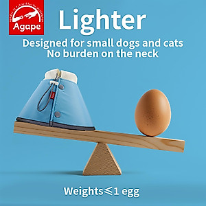 Agape Soft Dog Cone for Small Dogs & Cats, Comfy Dog Recovery Collar After Surgery, Adjustable E Collar Alternative to Stop Licking, Protective Elizabethan Collar for Pup&Kitty, Comfortable Dog Cones