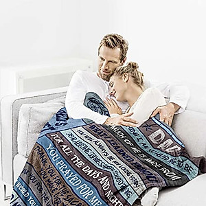 NAZZIUL Dad Birthday Gift,Gifts for Dad Blanket,Dad Gifts from Daughter - Dad Gifts from Son, Gifts for Daddy,Father Gifts,Gifts for Dad Who Wants Nothing,Dad Gift Ideas Throw Blanket 60"x50"