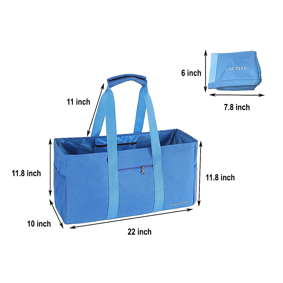 CACTIYE Reusable Grocery Shopping Bag Moving Bags for Space Saving Moving Storage For Beach, Pool, Laundry, Car Trunk