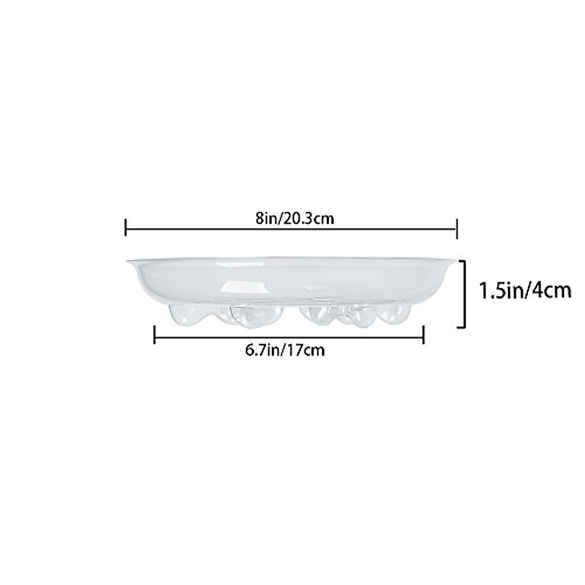 Idyllize 15 Pack Assorted Sizes 6 8 10 Inch Clear Thick Plastic Heavy Duty Sturdy Plant Saucer Drip Trays for pots, 5 Pieces of Each Size (Assorted Sizes 6'', 8'', 10'')