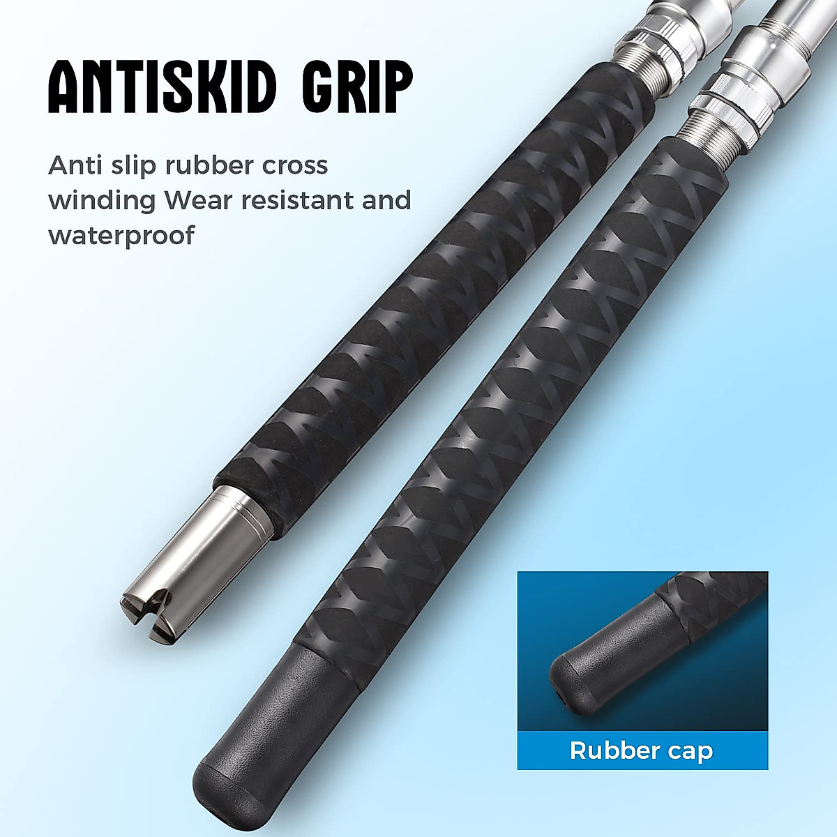 FISHAPPY Saltwater Offshore Straight Butt Heavy Trolling Fishing Rod Big Game Conventional Boat Fishing Rod with Roller Guides 6' (6' - 50-80lbs - 1Piece)