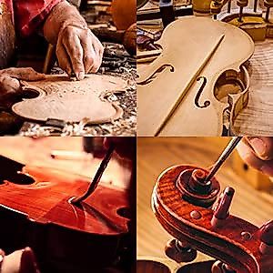 Eastar 1/4 Violin Set for Beginners, Fiddle Quarter Size with Hard Case, Rosin, Shoulder Rest, Bow, and Extra Strings (Imprinted Finger Guide on Fingerboard)， EVA-2