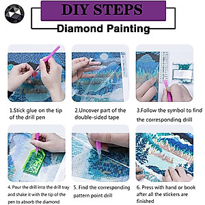 Cardinal Birds Diamond Painting Kits for Adults Beginners - Inspirational 5D Full Drill Round Diamond Art Kits Diamond Dots Paintings with Diamonds Gem Art Picture Crafts Home Decor