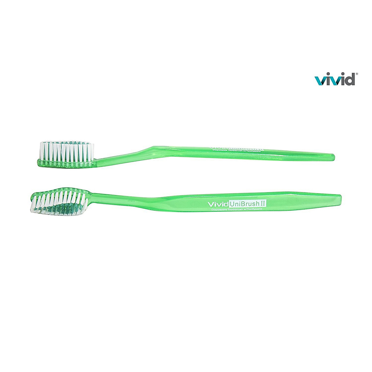Vivid UniBrush I, 100 Pack Corded Electric Toothbrushes for Adults, Individually Wrapped