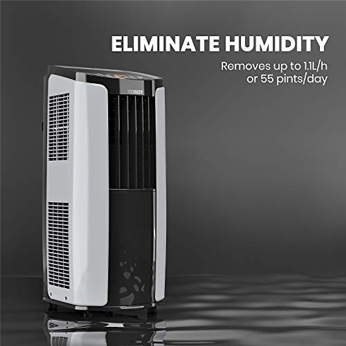 TOSOT 8,000 BTU(ASHRAE) 5,000 BTU (DOE) Portable Air Conditioner Quiet, Remote Control, Built-in Dehumidifier, Fan, Easy Window Installation Kit - Cool Rooms Up to 300 Square Feet