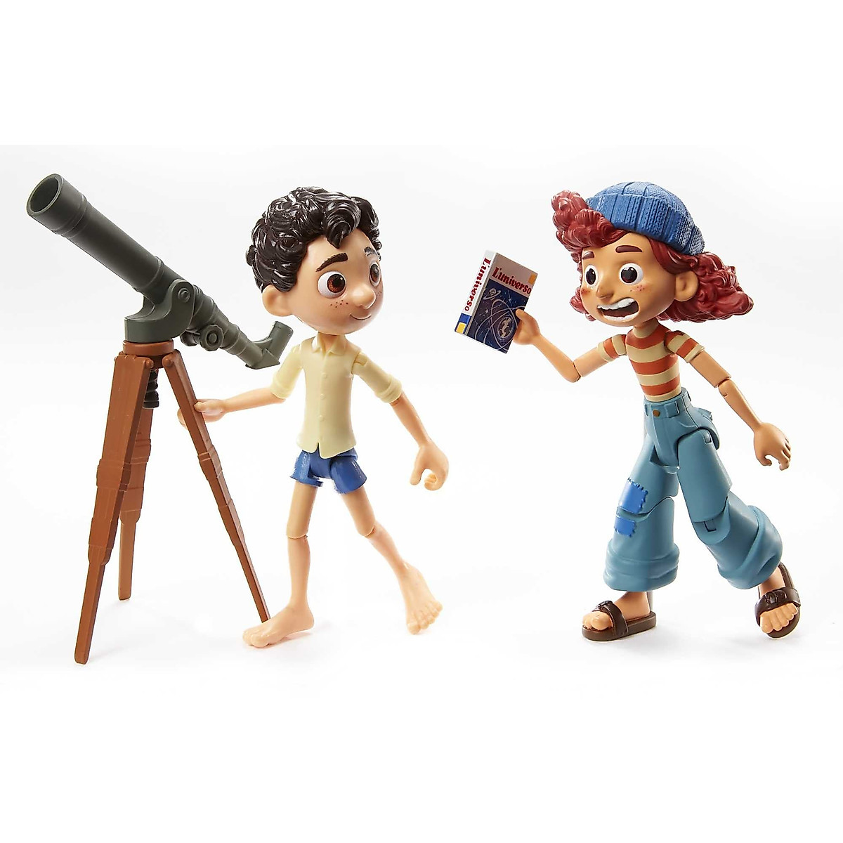 Mattel Disney and Pixar Luca Stargazers Pack with 2 Action Figures & Accessories, Set Includes Luca Paguro & Giulia 5-inch Collectibles