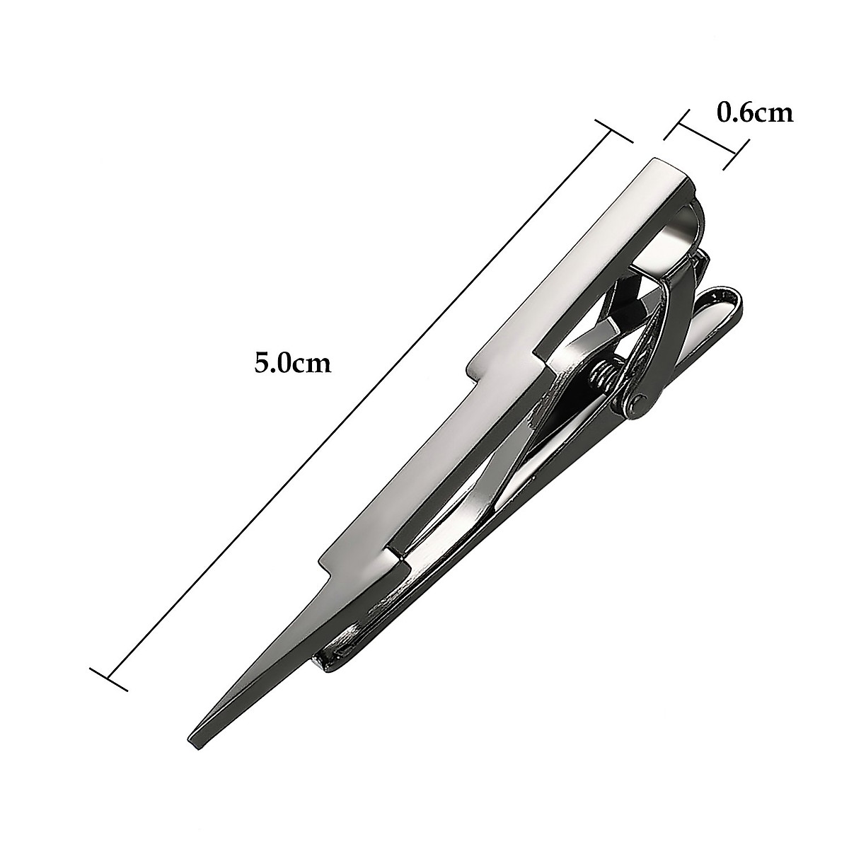 Yoursfs Black Cool Lightning Bolt Tie Clip for Men Warrior Tie Bar Men's Tie Pins