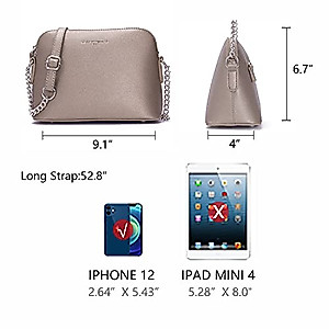 DAVIDJONES Faux Leather Chain Crossbody Bags for women Small Purse