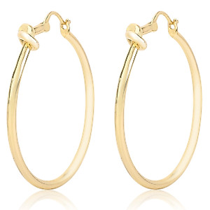 Love Knot Hoop Earrings For Women By Vintage Havana 18K Gold Plated Made With Sterling Silver Post