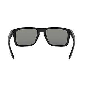 Oakley Holbrook Sunglasses (Matte Black Frame, Positive Red Iridium Lens) with Lens Cleaning Kit and Country Flag Microbag