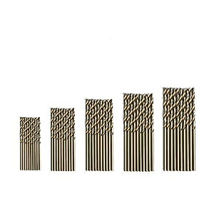 50 PCS,M35 Cobalt Twist Drill Bits, 1/16", 5/64", 3/32", 7/64", 1/8" [10pcs for Each]