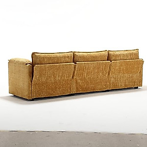 Convertible Modular Sectional Sofa with Chaise Lounge, L Shaped Free Combination Chenille Upholstery Boucle Cloud Couch with Solid Wood Legs,Corner Sofa&Couch for Living Room Furniture Sets