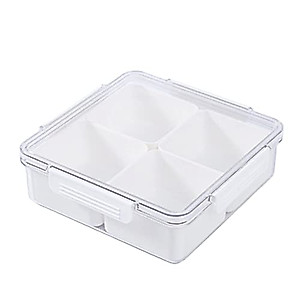 XWWDP Transparent Boxes of Candies, Dried Fruits, Nuts, Multi-mesh, Detachable Lids, Coolers, and Grocery Boxes (Color : Clear, Size : 6.5cm)
