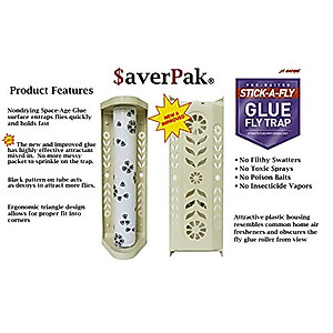 $averPak Single- 1 JT Eaton Stick-A-Fly Glue Fly Stick Trap