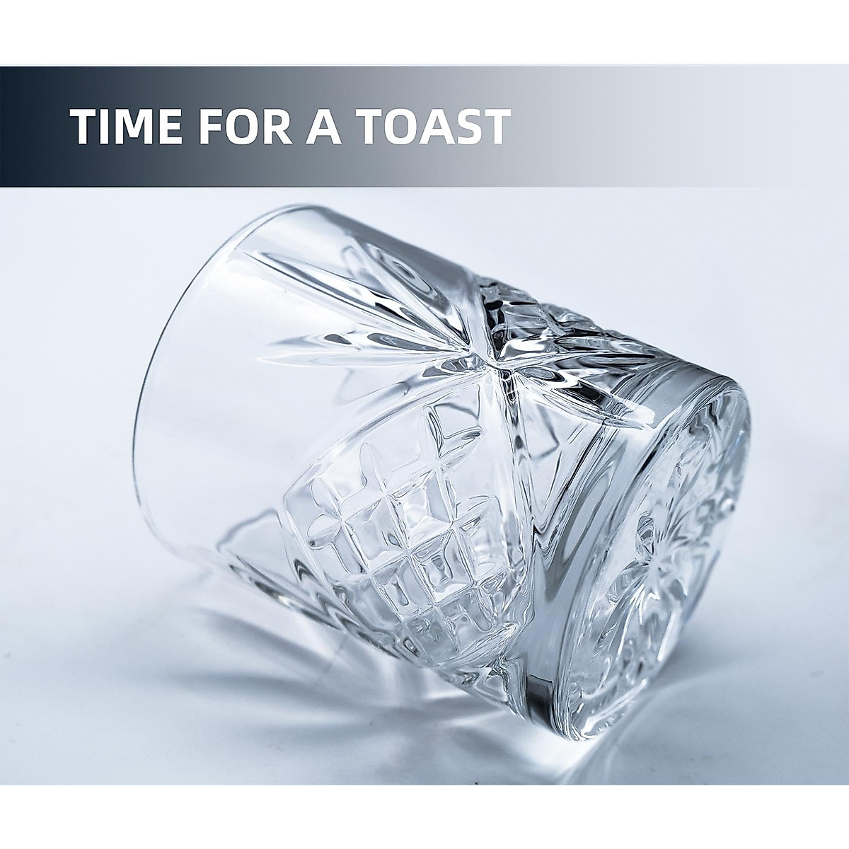 Whiskey Decanter Sets for Men - Liquor Decanters and 4 Whiskey Glasses and 8 Whisky Stones for Cognac, Bourbon, Rum, Scotch, House Warming New Home Whiskey Gifts for Men Dad Him