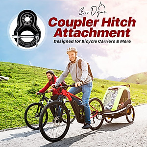 Bike Coupler (2-Pack), Coupler Hitch Attachments Compatible with Schwinn & Instep Bike Trailers, Aftermarket Replacement | Flat Coupler, Designed for Bicycle Carriers & More by Evo Dyne