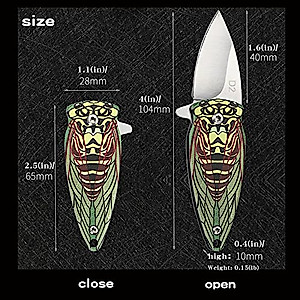 HENWAFX Small Pocket Knife, EDC Knife with Stainless Steel Small Folding Knife