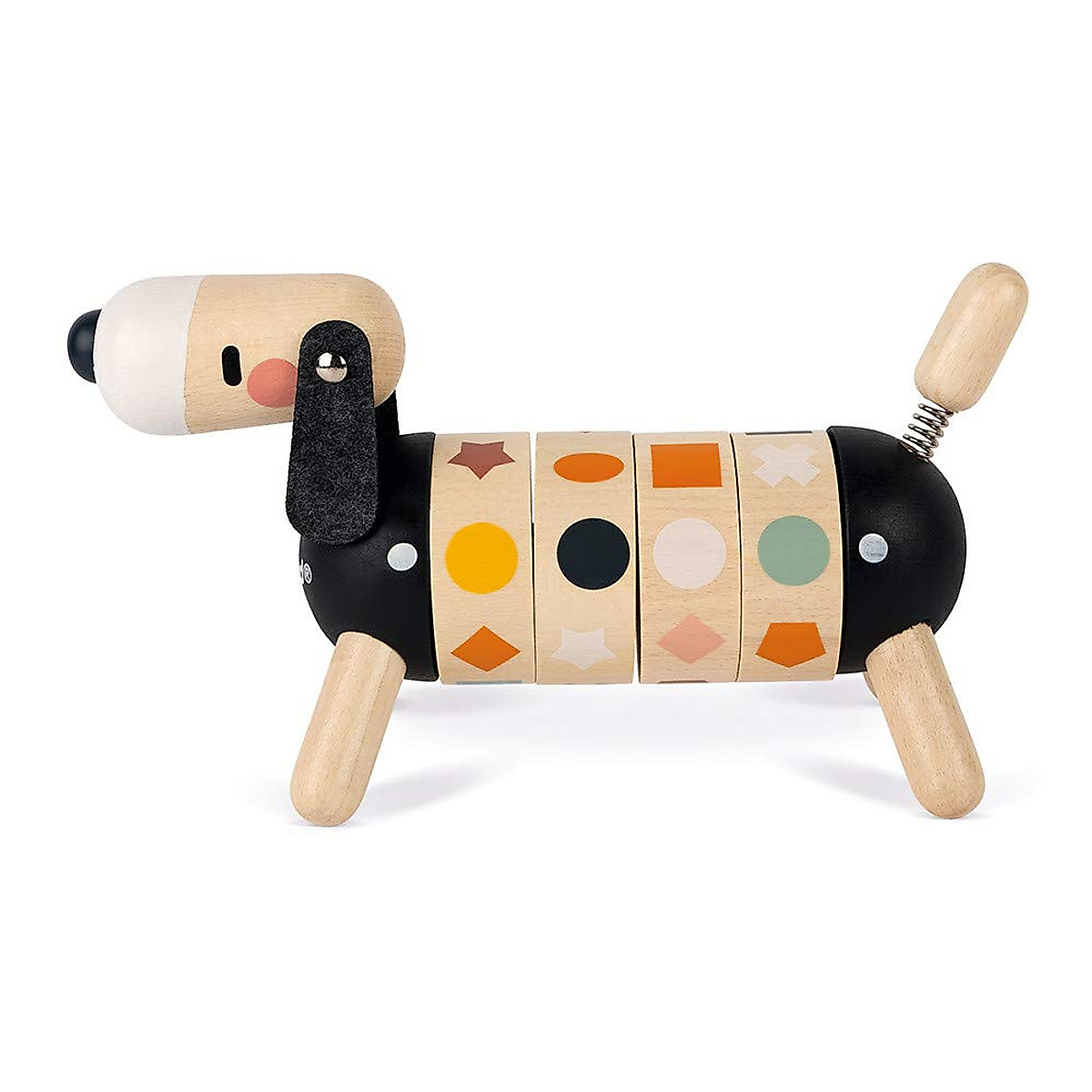 Janod - Sweet Cocoon Shapes and Colors Dog - Ages 2+ - J04421