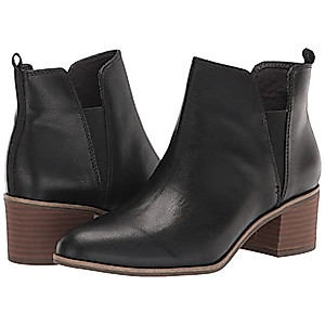 Dr. Scholl's Shoes Womens Teammate Slip On Chelsea Dress Ankle Boot, Black Smooth, 6.5 US