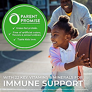 Orgain Kids Protein Powder Shake Mix, Vanilla Bean Ice Cream - 8g Grass-Fed Dairy Protein, 4g Fiber, 22 Vitamins & Minerals, Gluten Free, No Soy Ingredients, Adds Healthy Nutrients to Kids Snacks, 1lb