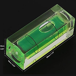 Mini Level for Picture Hanging,Square Bubble Level 10x10x29mm,Photo Frame RV Tripod Level Mark Measuring Tools 10 Pack