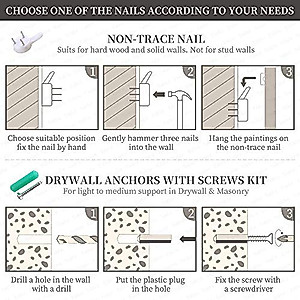 Takfot Farmhouse Wall Art Rustic Flower Pictures Canvas Paintings Home Decor Framed Prints Magnolia Floral Artwork Ready to Hang for Living Room Bedroom Bathroom 16x24 Inch