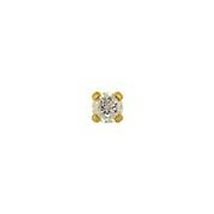 STUDEX Sensitive Cubic Zirconia Stud Earrings 3mm | Hypoallergenic and Nickel Safe for Sensitive Ears | Gold Plated Posts | High Fashion Earrings for Women and Men-PR-741-S