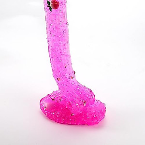 Newest Peach Crunchy Slime, Clear Slime Kit with Glimmer for Girls,Birthday Gifts School Party Favors Toy for Girls and Boys,Super Soft and Non-Sticky Stress Relief Toy(7oz).