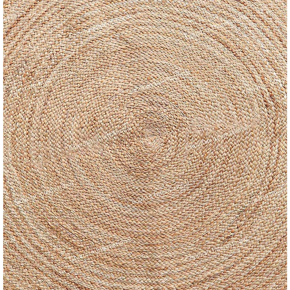 4x4, 5x5, 6x6,feet Natural Jute Scallop Round Rug, Floor Scalloped Edge Rug Braided Boho Eco Large Circular Handmade Area Rugs (D2)