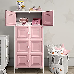 MIOCASA Metal Locker with 8 Doors Storage Cabinet Home and School Storage Organizer Steel Cabinet for Clothes,Bags,Toys and Book (S-Locker-08)