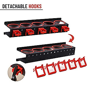 YCWF Wall-mounted Spray Bottle Holder,2 Pack Spray Bottle Storage Rack,Garage Bottle Organizer for Car Cleaning Detailing Tools,Abrasive Material Hanging Rail Car Beauty Shop Accessory