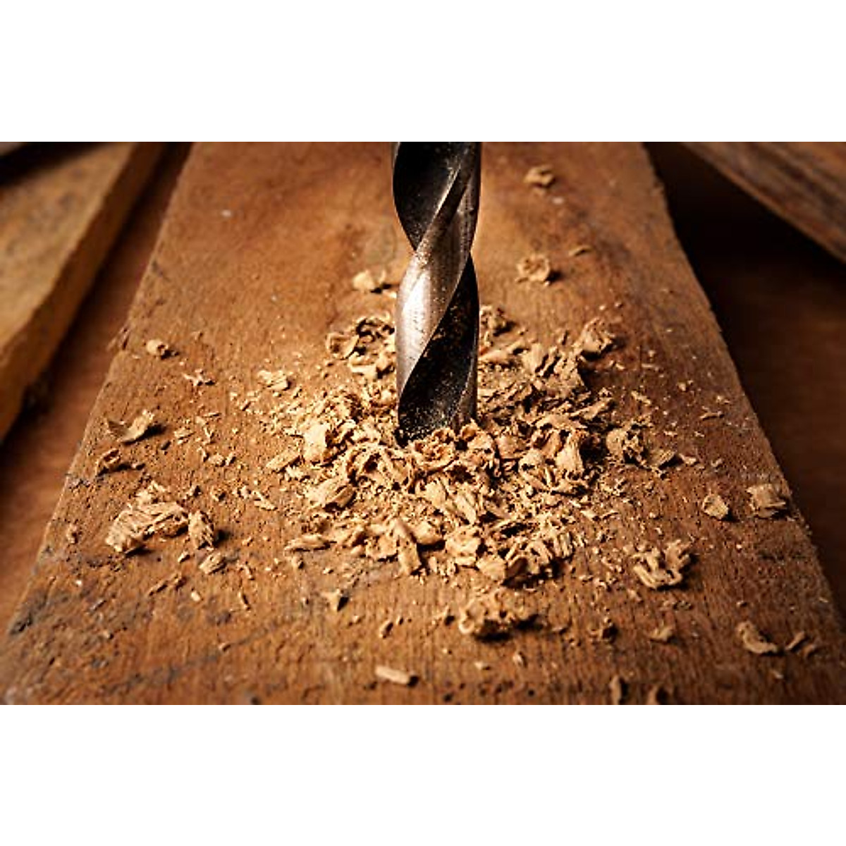 Baker and Bolt Extra Long 12" Brad Point Drill Bit Set for Wood Stainless Steel Wood Drill Bits Set | Pack of 10 with Storage Sleeve