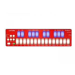 Keith McMillen Instruments QuNexus RED | 25 Key USB MIDI MPE Compatible LED Keyboard Controller, 3-Track Step Sequencer/Arpeggiator with Polyphonic Aftertouch and Selectable Per-Note Modulation