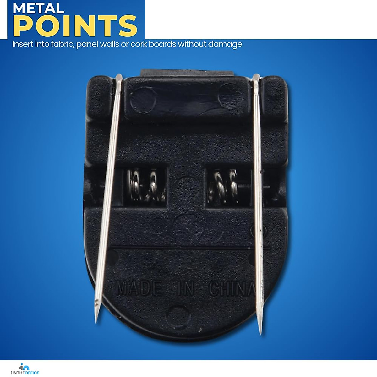 1InTheOffice Cubicle Clips, Black, 12/Pack (Black)