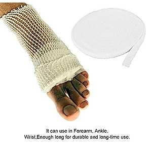 Salmue 10M Fix Net Tubular Bandage Elastic Net Dressing Breathable Tubular Gauze Stretch Bandage First-aid Dressing Wrap Retainer for Wrist Forearm Elbow Wound Dressing's Restraint (3#)