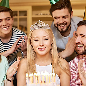 AOPRIE Diane Birthday Crowns for Women Gold Tiaras for Girls Crowns for Girls Rhinestone Crystal Decor Headband