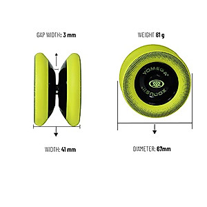 Yomega Xodus II YoYo– Includes Roller Bearing Technology, Rubber Rims and Wing Shape Design – Professional Responsive YoYos Intermediate Level Play (Black Yellow)