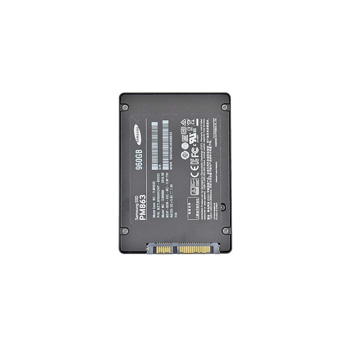 Samsung Pm863 960 Gb 2.5 Internal Solid State Drive 520 Mb/s Maximum Read & 475 Mb/s Maximum Write Transfer Rate