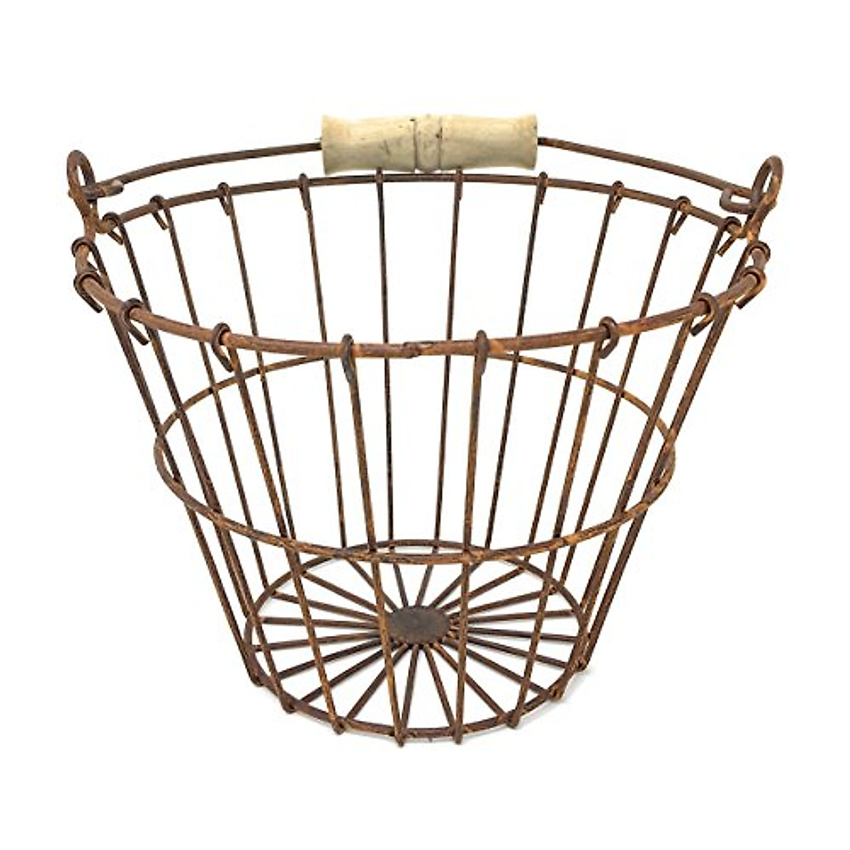 Hearthside Collection Rusty Metal Wire Egg Basket (1)