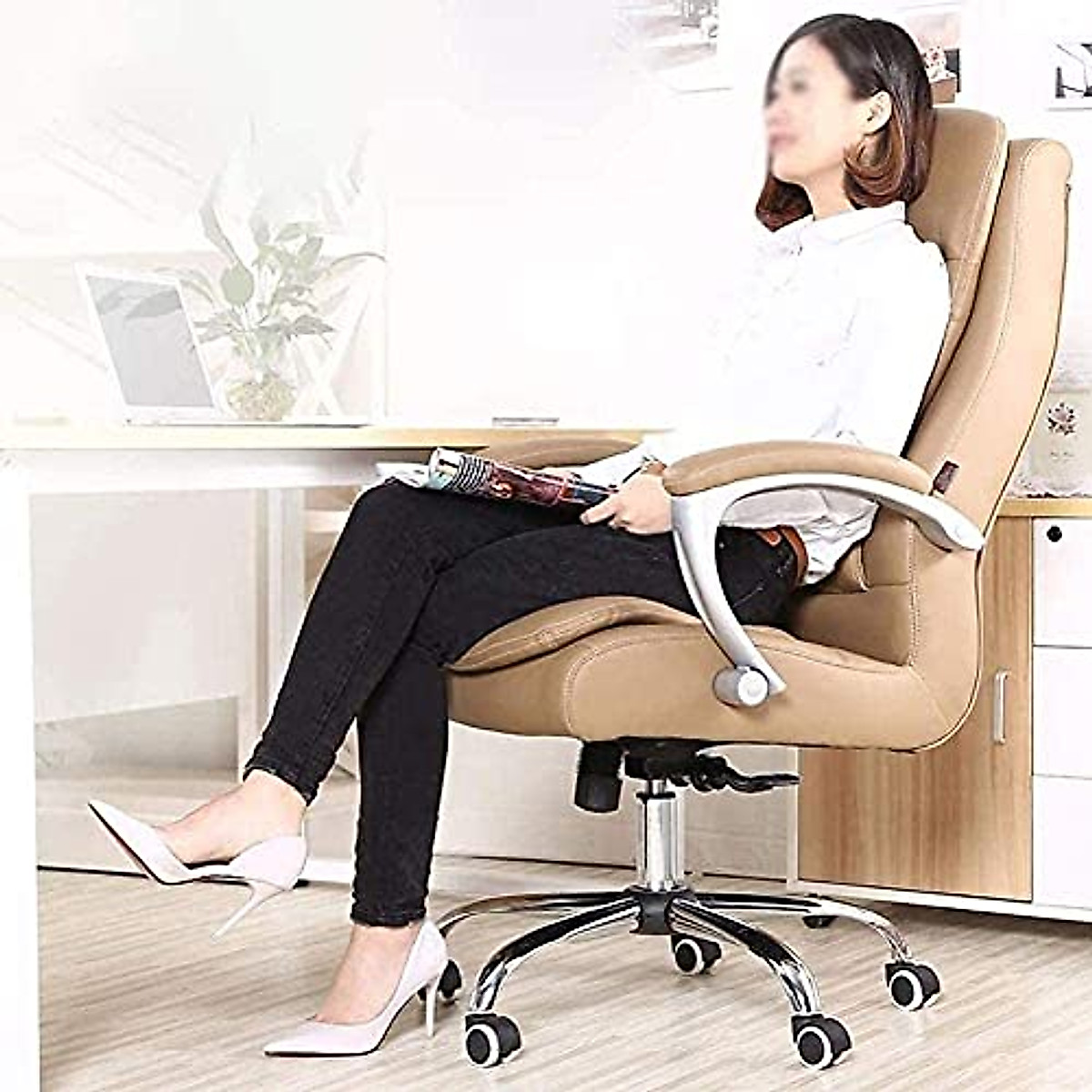 RILOOP Chair Office Chair Chair Ergonomic, Computer Chair Adjustable Seat Height with Back Support and Arms, Desk Chair Comfy, Study Chair for Home, Office and Executive