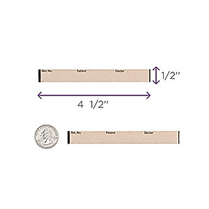Carstens Patient ID Adhesive Medical Chart Labels for Carstens Spring-Loaded Metal Clipboards, Pre-Printed Sticker Labels (Room No. / Patient/Doctor), W4.5” x H.5”, Salmon, Roll of 120 Labels