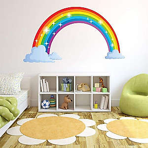 Bamsod Rainbow Wall Decal Kids Wall Stickers Nursery Home Decor 40cm x 73cm
