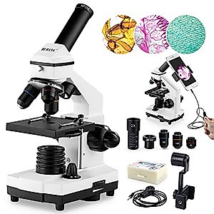 BEBANG 100X-2000X Microscope for Kids Students Adults, with Microscope Slides, Professional Biological Microscope Kit for Kids Students School Laboratory Education
